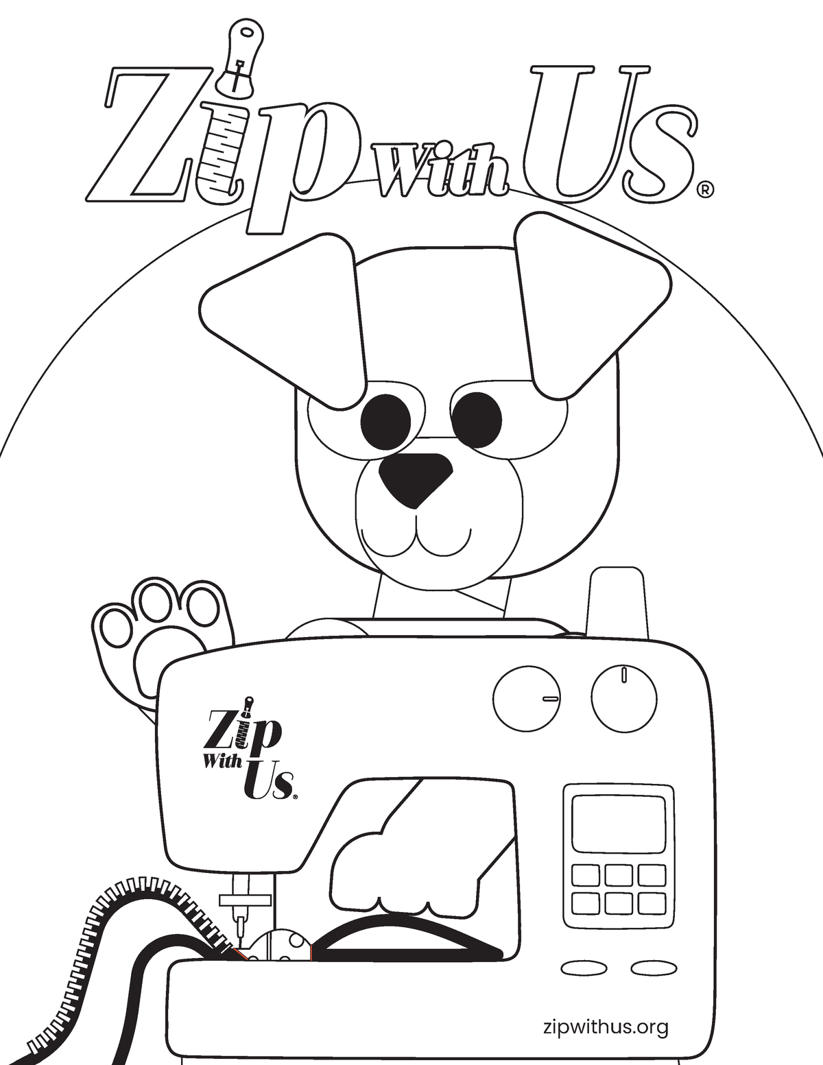 Zip With Us® Coloring pages